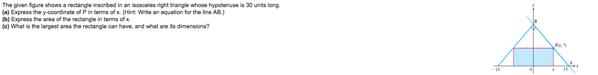 Solved The given figure shows a rectangle inscribed in an | Chegg.com