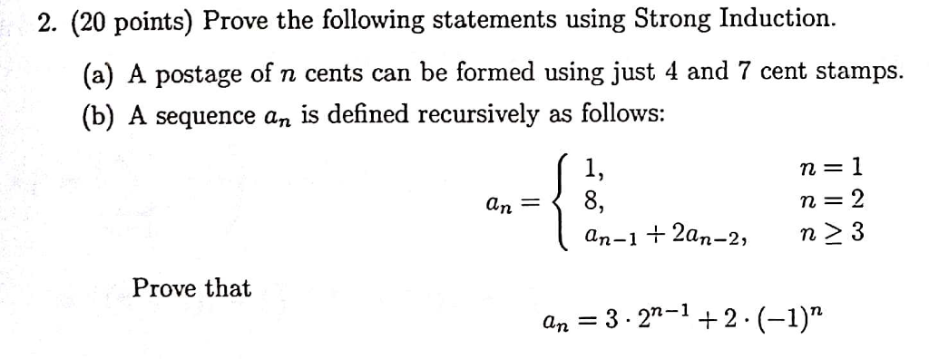 Solved 2. (20 points) Prove the following statements using | Chegg.com