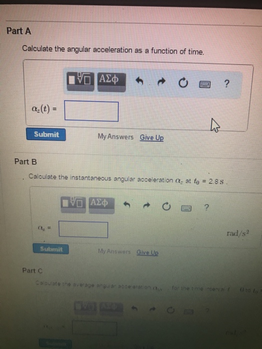 Solved Calculate the angular acceleration as a function of | Chegg.com