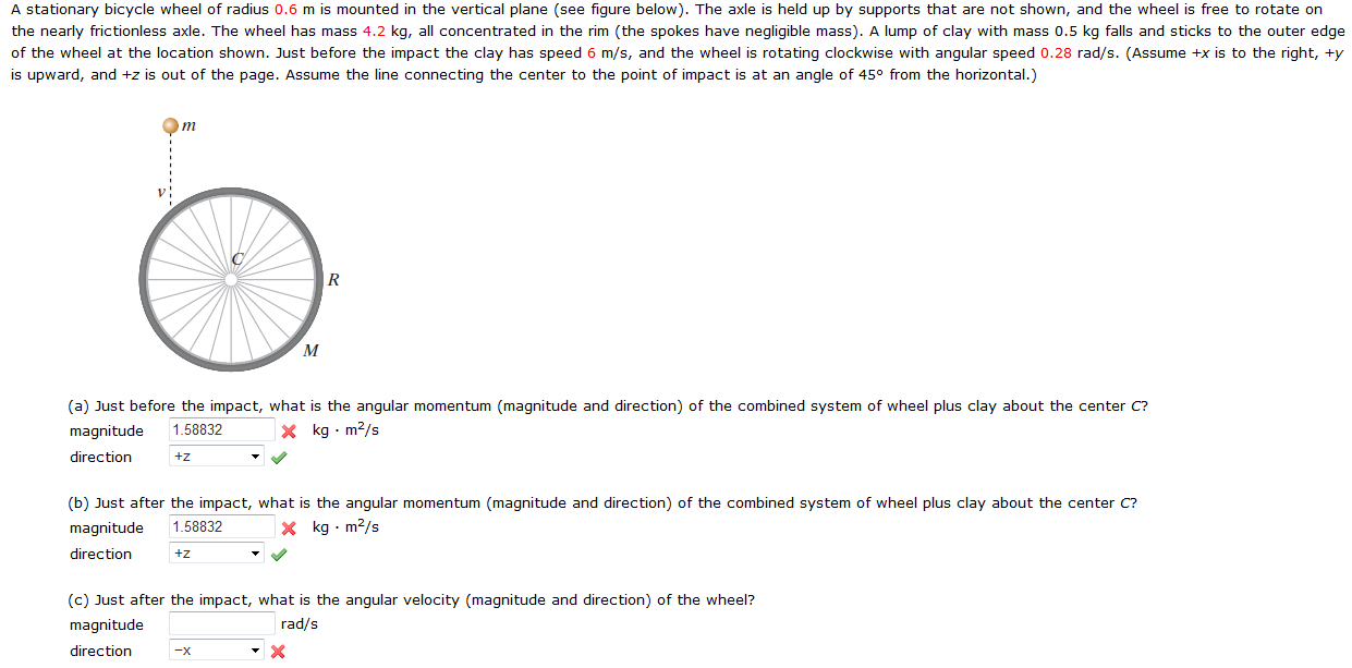 Solved A stationary bicycle wheel of radius 0.6 m is mounted | Chegg.com