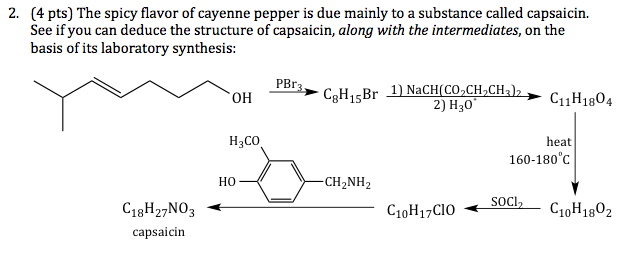 Solved The spicy flavor of cayenne pepper is due mainly to a | Chegg.com