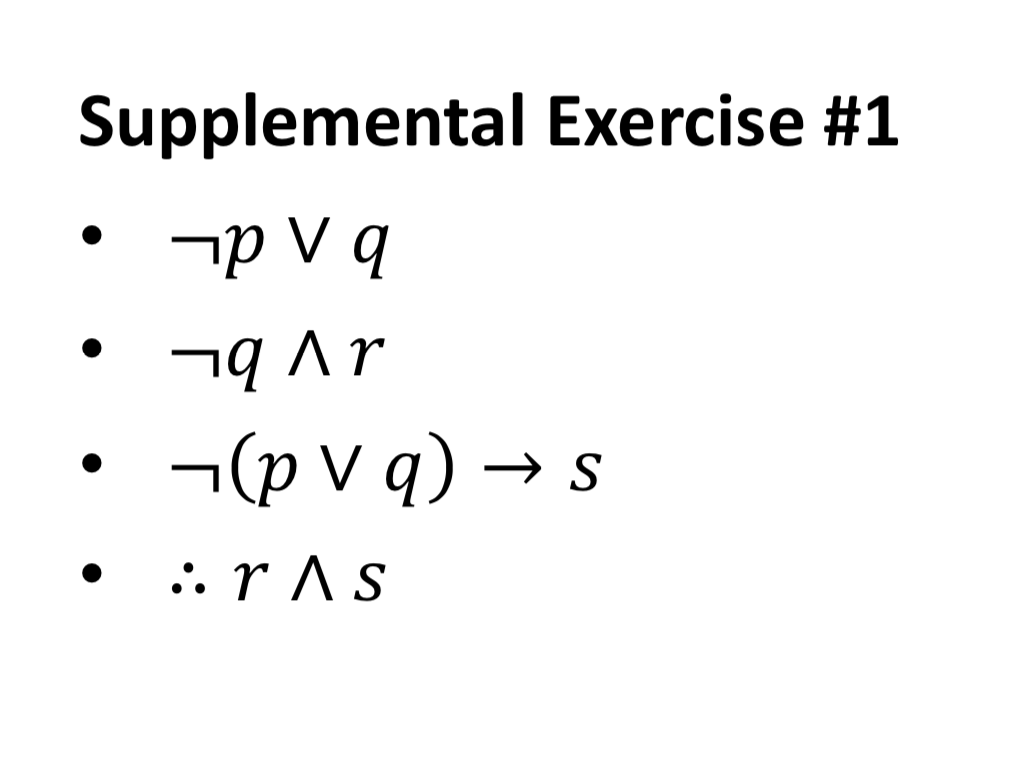 Solved Supplemental Exercise #1 →S | Chegg.com
