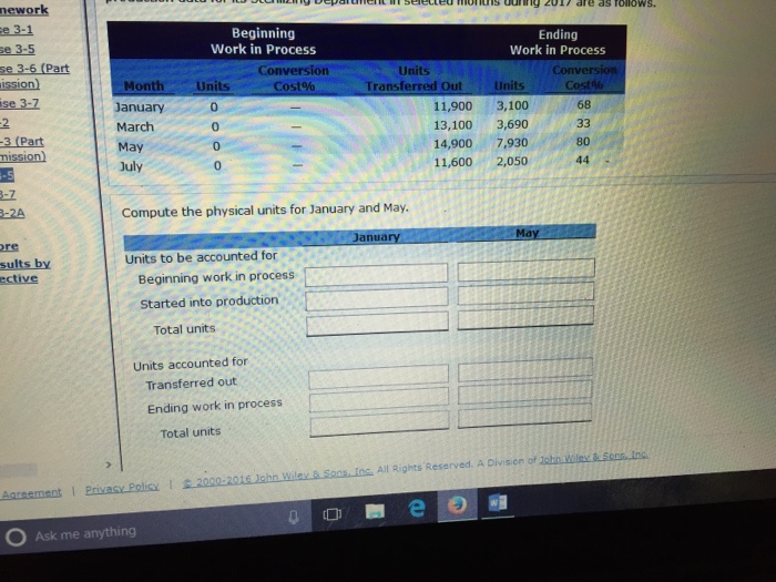 Solved Beginning Work in Process Ending Work in Process se | Chegg.com