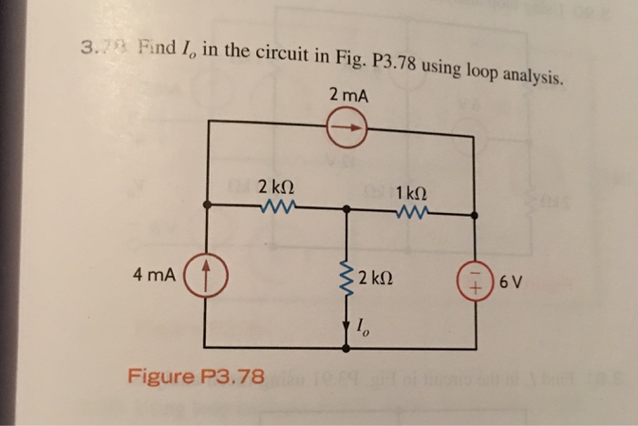 Solved Find I_0 in the circuit in Fig. P3.78 using loop | Chegg.com