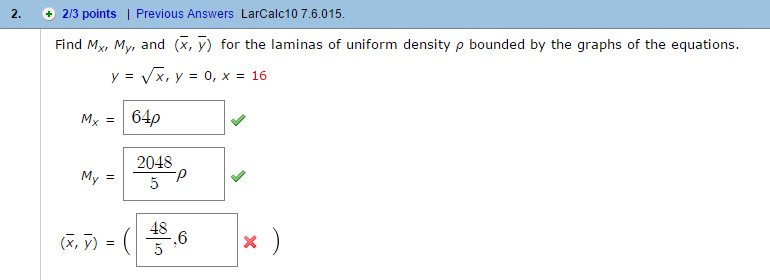 Solved Find M_X, M_Y, and (bar x, bar y) for the laminas of | Chegg.com