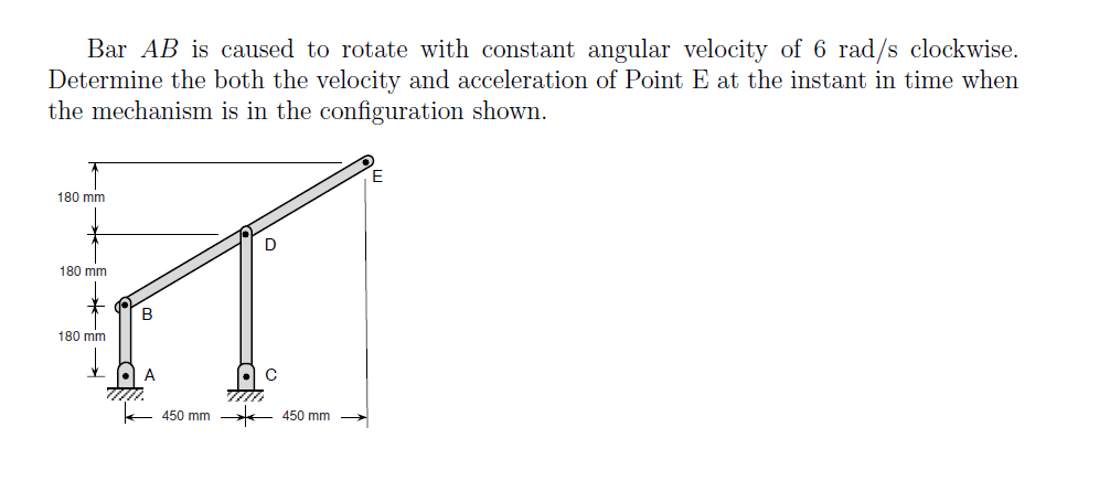 Solved Bar AB is caused to rotate with constant angular | Chegg.com