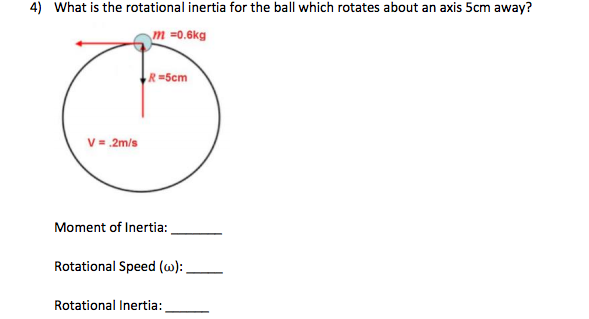 Solved What is the rotational inertia for the ball which | Chegg.com