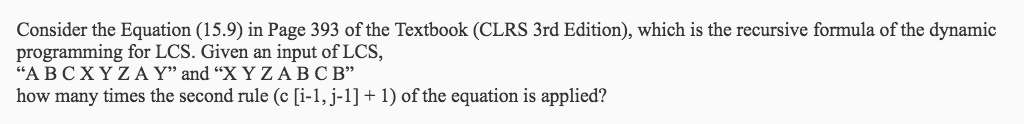 Solved Consider the Equation (15.9) in Page 393 of the | Chegg.com