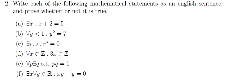 Solved Write each of the following mathematical statements | Chegg.com