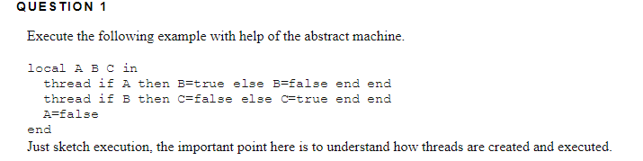 QUES TION 1 Execute the following example with help | Chegg.com