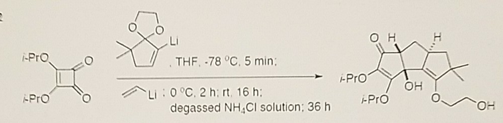 Solved Li THF, -78 °C, 5 min: Pr OH I -PrO degassed NH4CI | Chegg.com