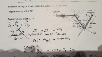 Solved Dynamics Question- Using Velocity Vectors/ Velocity | Chegg.com