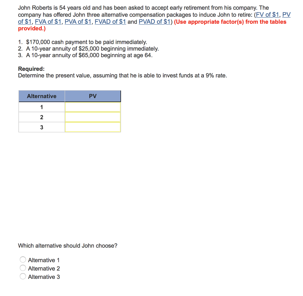 Solved Problem 6-3 Analysis of alternatives [LO6-3, 6-7] | Chegg.com