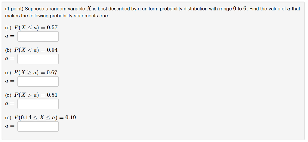 Solved 1 Point Suppose A Random Variable X Is Best 1094