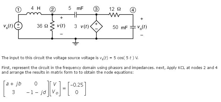 Solved Apply KCL at nodes 2 and 4 and arrange the results in | Chegg.com