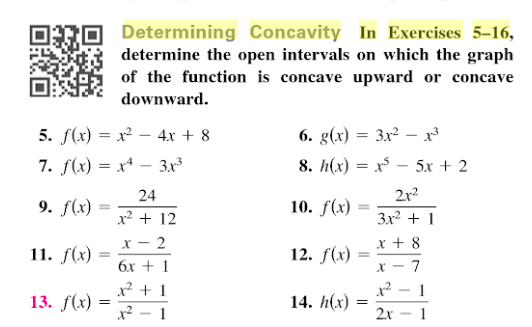 Solved DRR Determining Concavity In Exercises 5-16, | Chegg.com