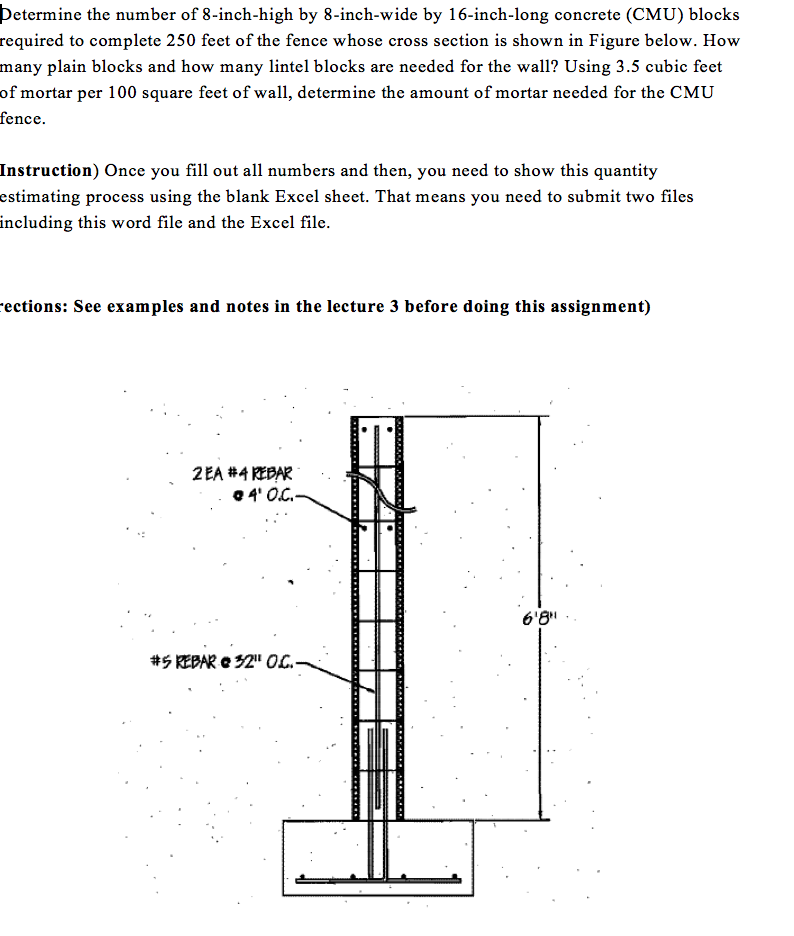 Solved Determine the number of 8-inch-high by 8-inch-wide by | Chegg.com