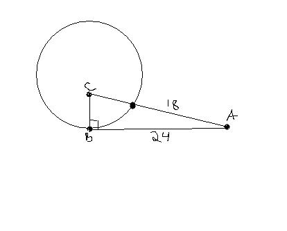 Solved Given B is a point of tangency, find the radius of | Chegg.com