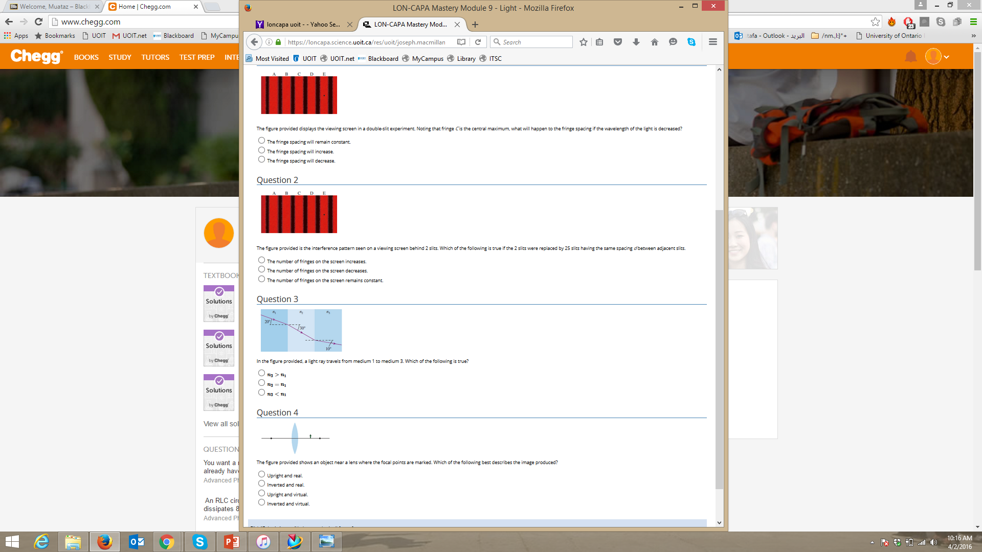 The figure provided displays the viewing screen in a | Chegg.com