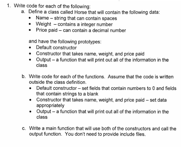 Solved 1 Write Code For Each Of The Following A Define A 