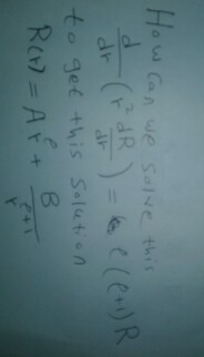 Solved How can we solve this d/dr (r^2 dR/dr) = e(e + 1)R | Chegg.com