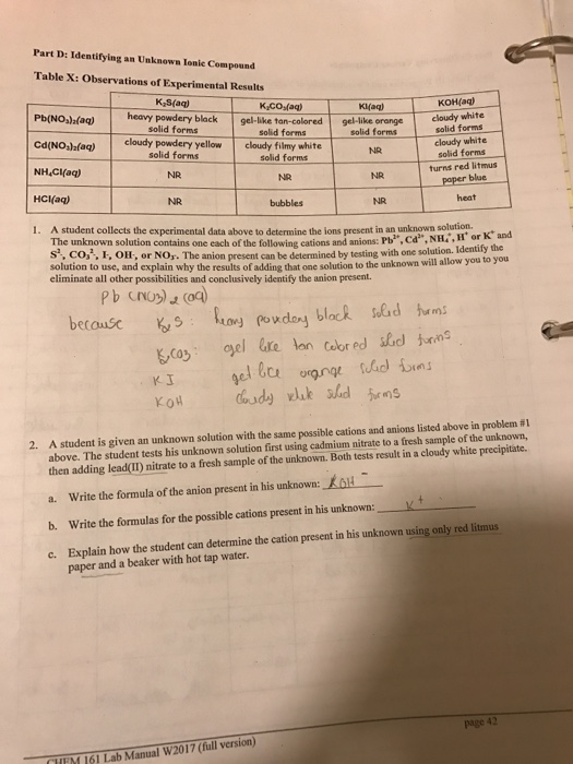 Solved A student collects the experimental data above to | Chegg.com