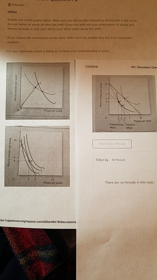 Solved ☆ Subscribe Utility Explain one of the graphs below. | Chegg.com