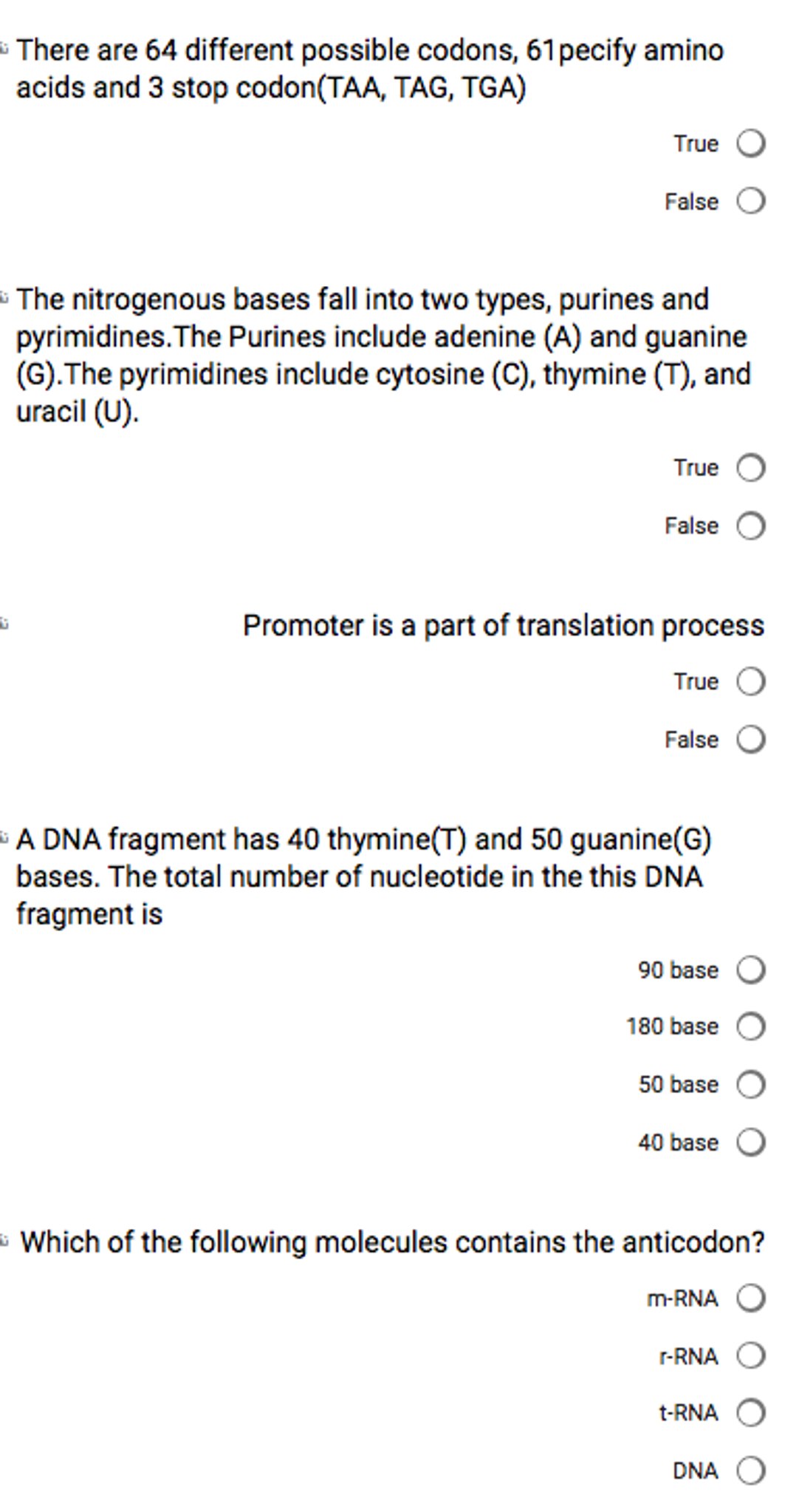 Solved There are 64 different possible codons, 61 pecify | Chegg.com