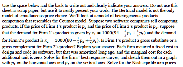 Solved Use the space below and the back to write out and | Chegg.com