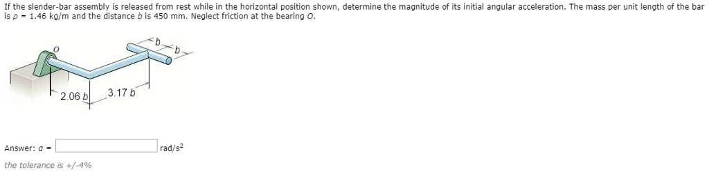 Solved If the slender-bar assembly is released from rest | Chegg.com