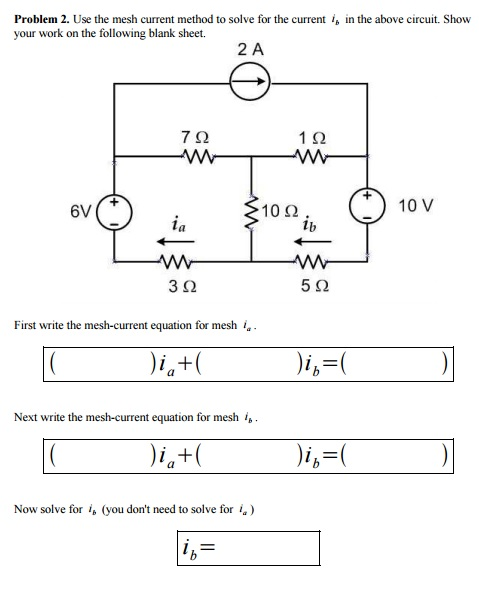 Solved Use the mesh current method to solve for the current | Chegg.com