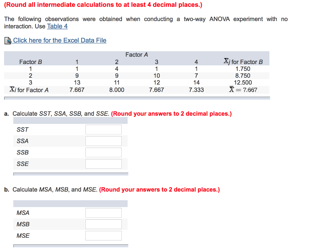 Solved (Round all intermediate calculations to at least 4 | Chegg.com