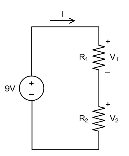 Solved Find V1, V2 and I using Ohm’s law. Use voltage | Chegg.com