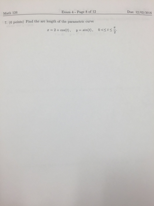 Solved Find the arc length of the parametric curve x = 2 + | Chegg.com