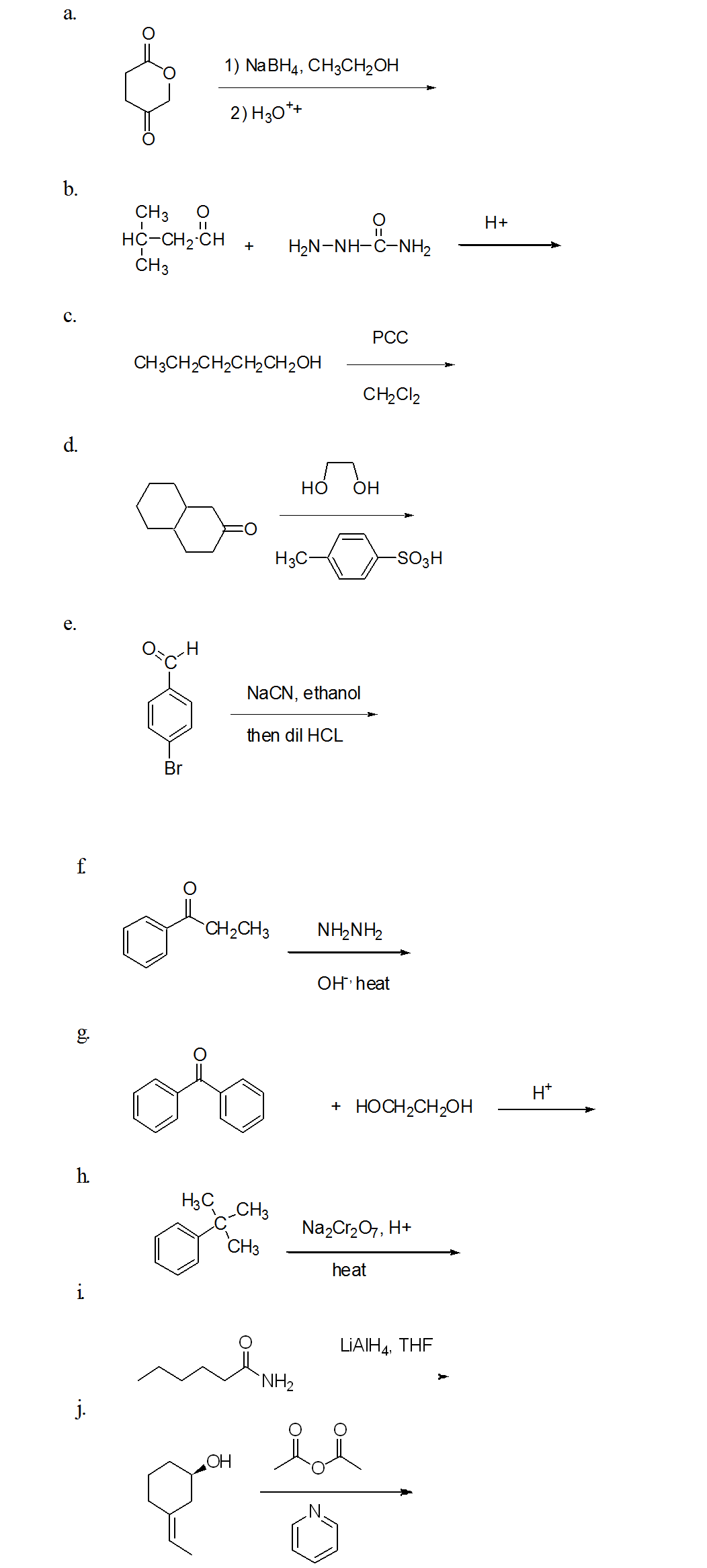 Solved 1) NaBHA, CH3CH2OH 2) H2O CH O H+ HC-CH2-CH H | Chegg.com