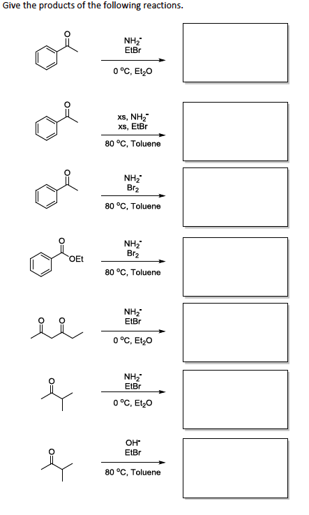 Solved Give the products of the following reactions. NH2 | Chegg.com