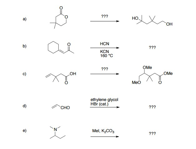 Solved a) HO OH HCN KCN 160 °C OMe c) OH OMe Meo ethylene | Chegg.com