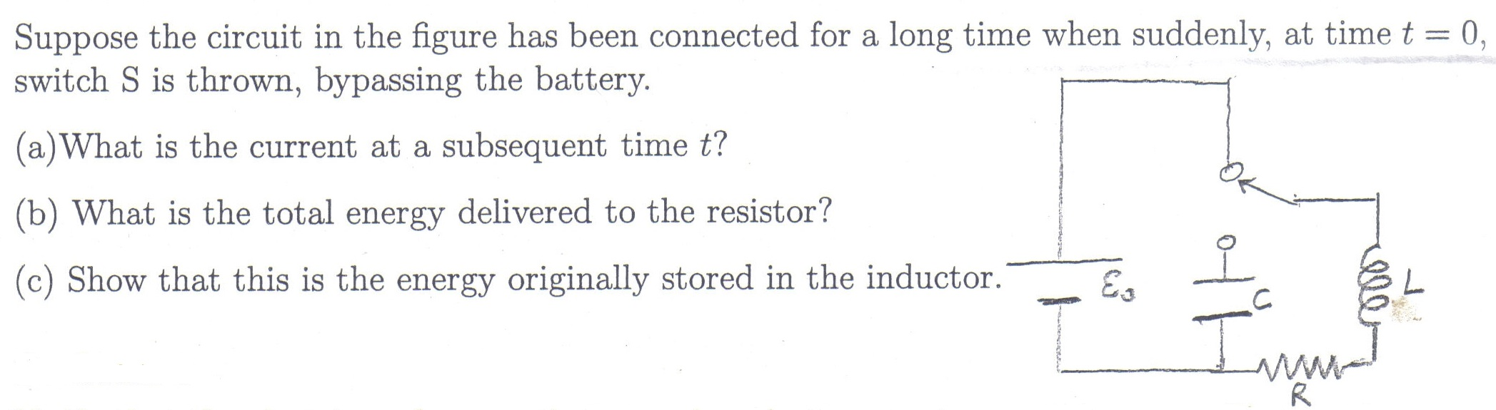 Solved Suppose the circuit in the figure has been connected | Chegg.com