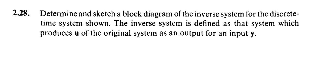 Solved 2.28. Determine and sketch a block diagram of the | Chegg.com