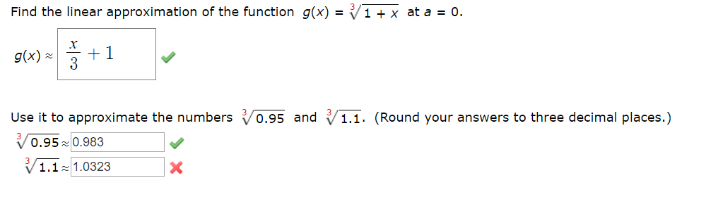 Solved Find The Linear Approximation Of The Function G X