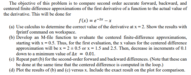 Solved The objective of this problem is to compare second | Chegg.com