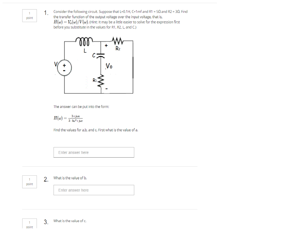 Solved Consider the following circuit. Suppose that L = 0.1 | Chegg.com