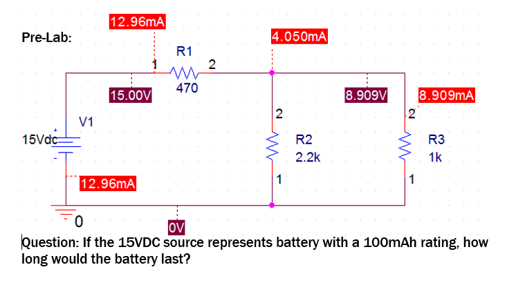 Solved If the 15VDC source represents battery with a | Chegg.com