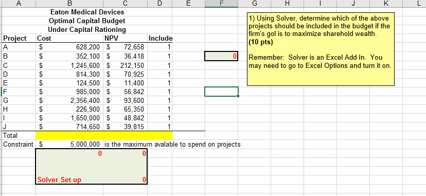 Solved ?can someone show me the steps they used on solver. | Chegg.com