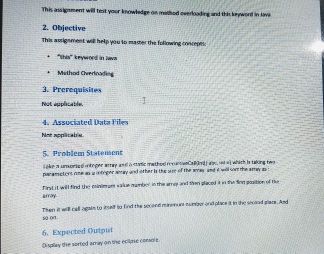 Solved This assignment will test your knowledge on method | Chegg.com