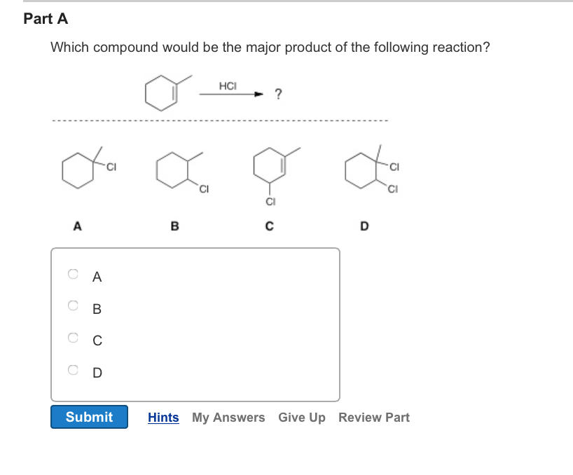 Solved Part A Draw The Product That Is Formed When The