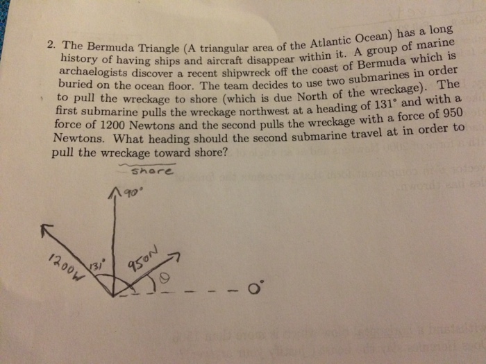 Solved 2. The Bermuda Triangle (A triangular area of the | Chegg.com