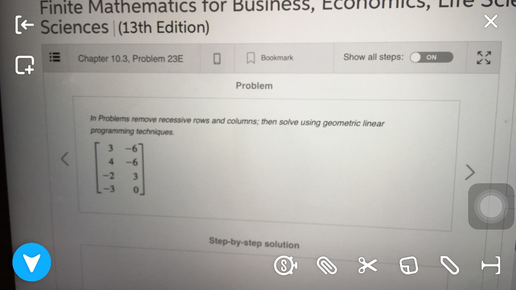 Solved Finite Mathematics for Business, ECOHOTicS, Line Sti | Chegg.com