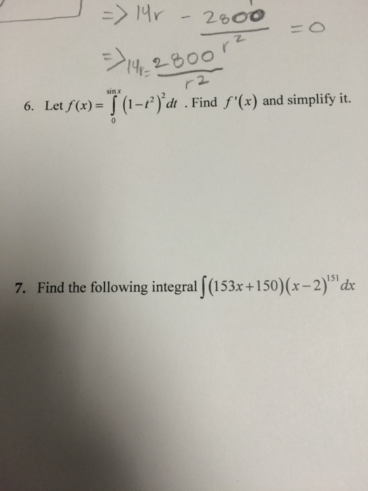 Solved Let F X Integral 0 Sin X 1 T 2 2 Dt Find