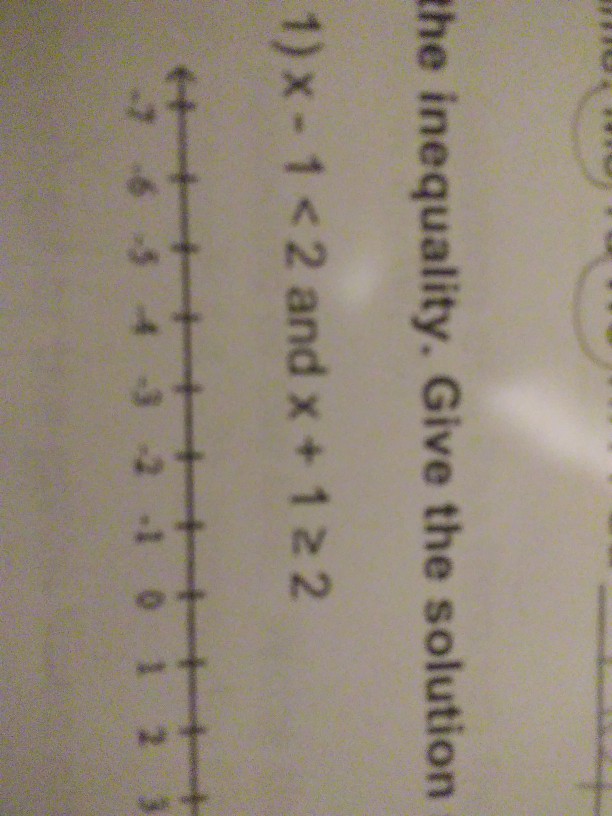 Solved the inequality. Give the solution 1) x -1